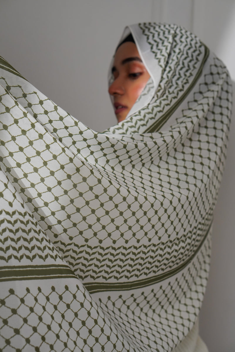 Keffiyeh Hijab - Green – anahco